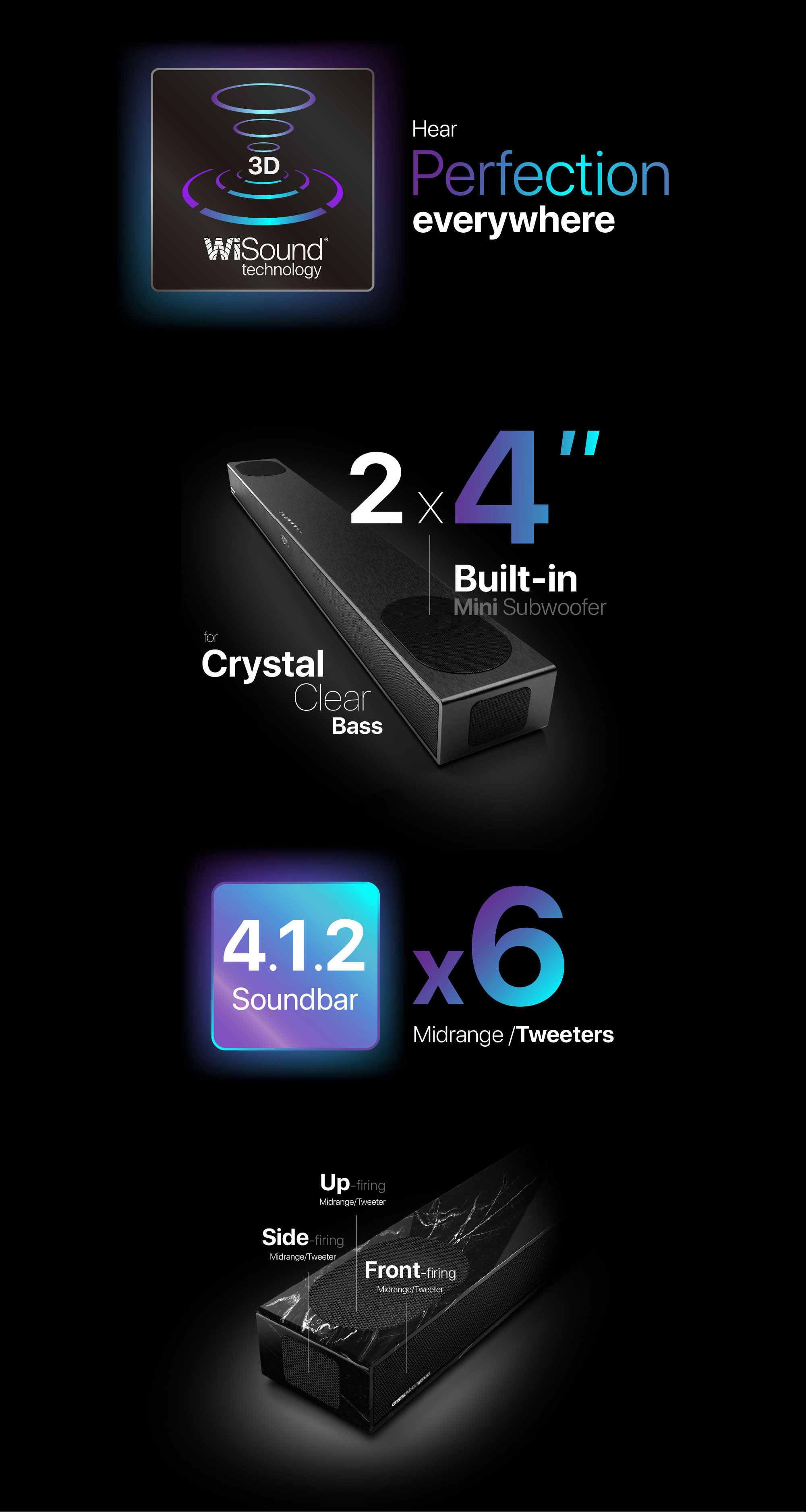 3D-Reference | Three-Directional Soundbar with two Built-In mini ...