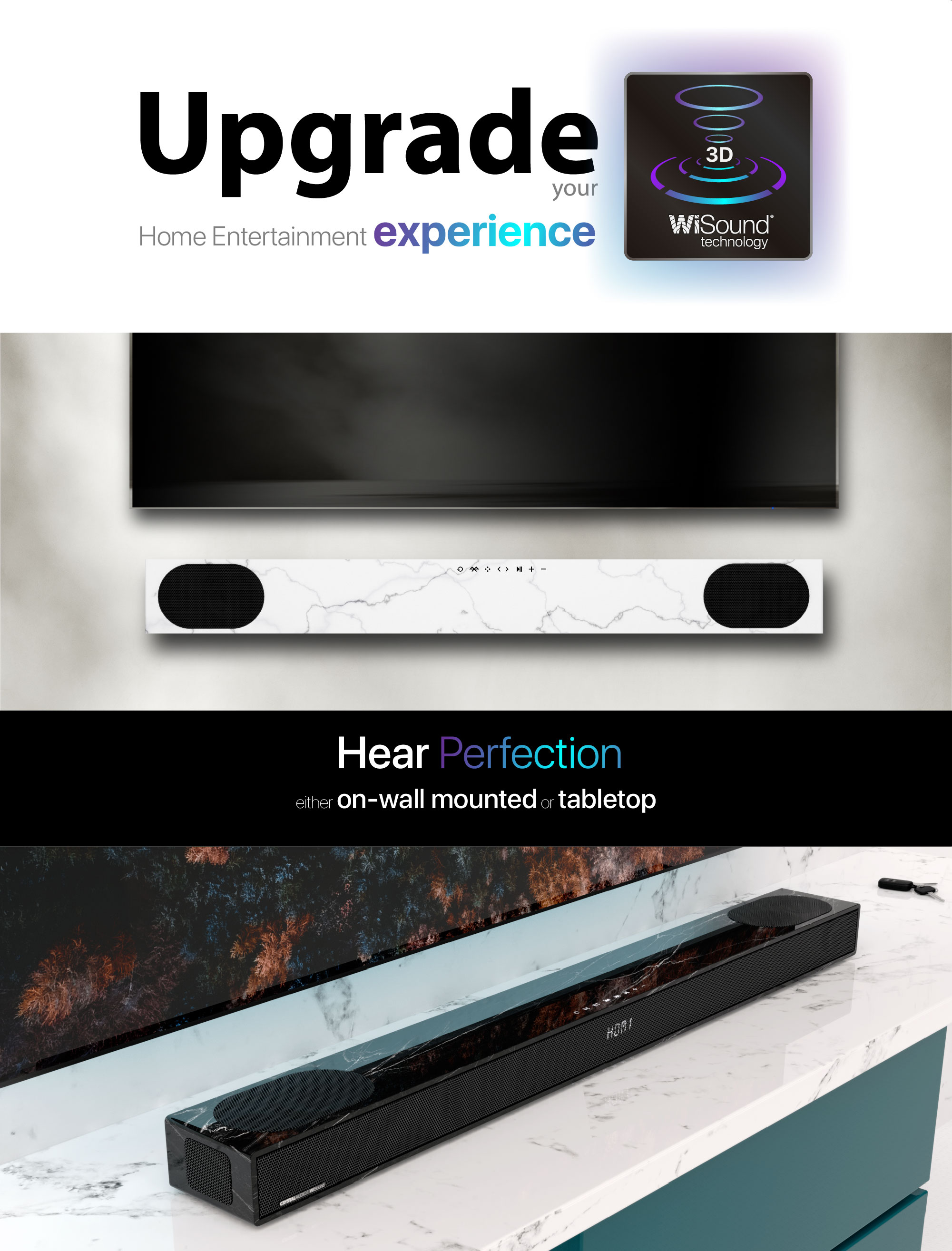 3D-Reference | Three-Directional Soundbar with two Built-In mini ...
